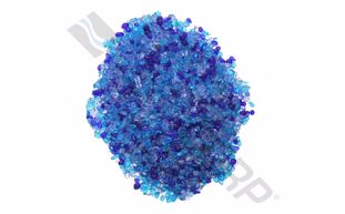 POOL360 | 50 lb 2-4mm Jelly Bean Standard Glass Beads Blue Blend