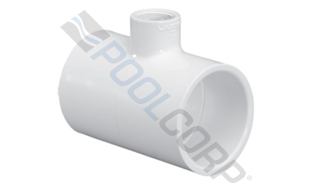 POOL360 | 2" x 2" x 1-1/2" Slip x Slip x Slip SCH 40 PVC Reducer Tee
