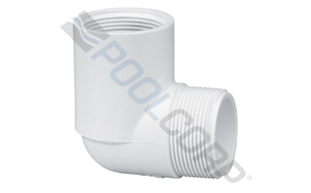 POOL360 | 1/2" x 1/2" MPT x FPT SCH 40 Poly 90 Degree Street Elbow
