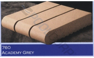 POOL360 | 3-5/8" x 12-1/2" x 1-1/4" Academy Gray Safety Grip Brick Coping