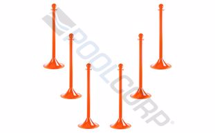POOL360 | 2" Safety Orange Stanchions