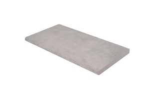 POOL360 | 13" x 24" x 2 cm Porcelain Bullnose Coping Beton Grey
