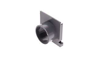 POOL360 | Gray Plastic Mini Channel Drain End Outlet, Connects to 2" Drain Fittings