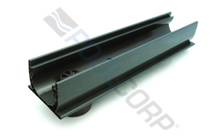 POOL360 | Spee-D 4.75" x 2' Gray Channel Drain with Bottom Outlet for 3" & 4" Fittings