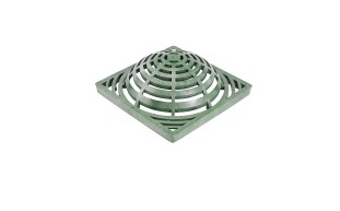 POOL360 | 12" Green Plastic Square Atrium Catch Basin Drain Grate