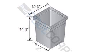 POOL360 | 12" Black Square Sump Box