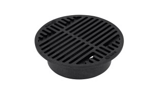 POOL360 | 8" Black Plastic Round Grate, Connects to 6" Drain Pipes and ...