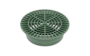 POOL360 | 10" Green Plastic Round Grate, Connects to 8" Drain Pipes and Fittings