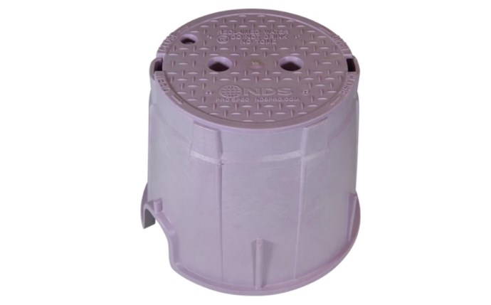 POOL360 | 10" Round Purple Corrugated Box with Overlapping Bolt-Down Lid