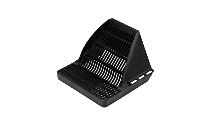 POOL360 | 9" Black Plastic Square Downspout Defender Catch Basin Drain ...