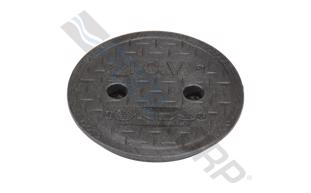 POOL360 | 6" Standard Series Black Round ICV Overlapping Cover for ...