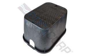 POOL360 | 14" x 19" Black Standard Series Valve Box
