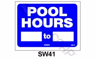POOL360 | 9" x 12" Horizontal POOL HOURS Sign