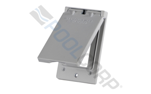 POOL360 | White Vertical GFCI with 1-Gang Weatherproof Device Cover