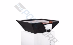 POOL360 | 24" Maya Water Bowl GFRC Concrete Black