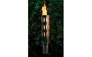 POOL360 | 3.75" x 14" Stainless Steel Ellipse Fire Torch with Top-Lite ...