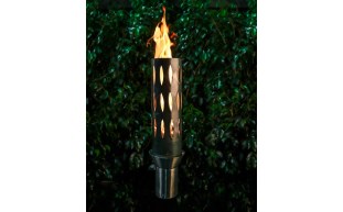 POOL360 | 3.75" x 14" Stainless Steel Ellipse Fire Torch with Top-Lite ...