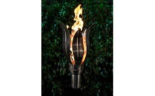 POOL360 | 10" x 14" Stainless Steel Flower Fire Torch with Top-Lite Base LP