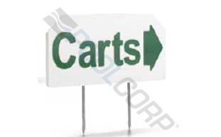 POOL360 | White with Hunter Green Letters Dura-Flex™ Carts Sign
