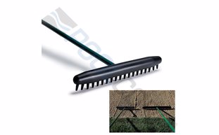 POOL360 | 17" Hunter Green Ace II™ Bunker Rake with 54" Honeycomb Handle