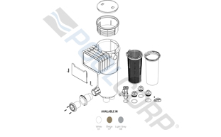 POOL360 | White Paraskim V Venturi Skimmer with Beige Lid