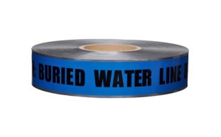 POOL360 | 2" x 1000' Blue Buried Water Line Below Detectable Burial Caution Tape