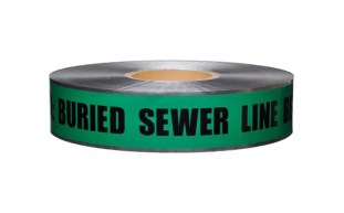 POOL360 | 2" x 1000' 5 mil Green Buried Sewer Line Below Detectable Burial Caution Tape