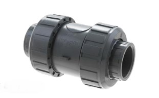 POOL360 | 1" PVC Viton, Teflon Coated Spring Check Valve, Socket Ends