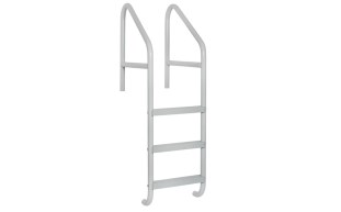 POOL360 | 24" x 67" Gray 3-Step Cross-Braced Pool Ladder