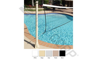 POOL360 | Black Replacement Surface Mount Volleyball Posts