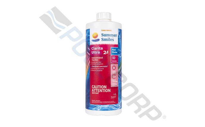 POOL360 | 1L Summer Smiles Clarita Ultra 2 in 1 Long-Lasting Clarifier