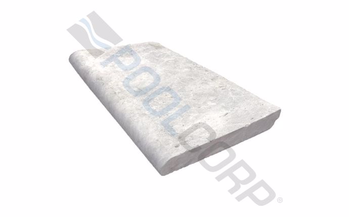 POOL360 | 16" x 24" Tundra Gray Marble Bullnose Leathered Coping