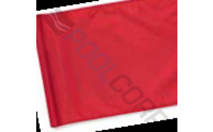 POOL360 | Red Nylon Plain Flags 200 Denier Tube-Lock Set of 9