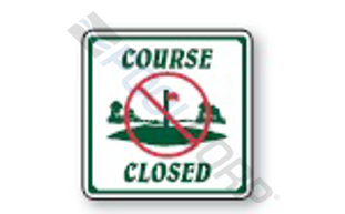 POOL360 | 12" x 12" Course Closed Aluminum Information Sign