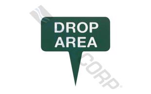 POOL360 | Please Repair Ball Marks Green Line Single Sided Plastic Sign