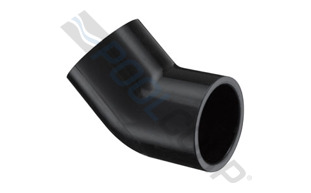 POOL360 | 2" Black 45 Degree Elbow Socket SCH 40 PVC