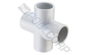 POOL360 | 2.5" SCH40PVC Cross Socket x Socket x Socket x Socket
