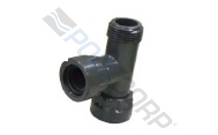 POOL360 | 1" 4-Port Manifold Tee SWVL x MIPT x SWVL PVC