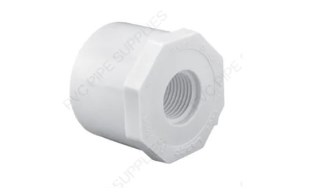 POOL360 | 6" x 2" White SCH40 PVC Reducer Bushing Spigot x FPT