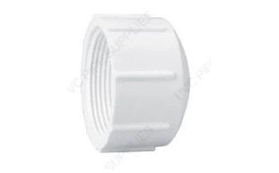POOL360 | 6" Threaded White SCH 40 PVC Cap