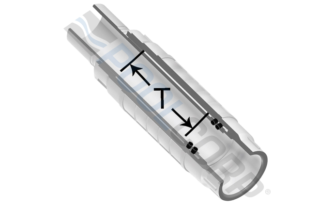 POOL360 | 1" White PVC Repair Coupling Spigot x Socket