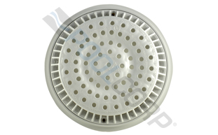 POOL360 | 8" Round White Anti-Vortex Main Drain Frame & Grate