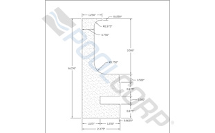 POOL360 | 8' Deep Regular Cantilever Form with White Tile Strip and Tie Wire