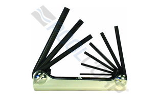 POOL360 | 9-Key 3" Fold-Up Hex Key Set