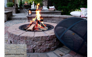 POOL360 | VALENCIA FIRE PIT [NO SLEEVE], CHAMPLAIN GRAY