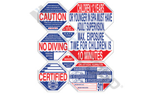 POOL360 | 40" x 48" 8-in-1 Nevada Spa Safety Sign