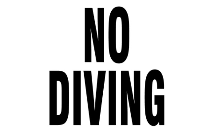 POOL360 | 6" x 6" Flat Skid Resistant No Diving Tile