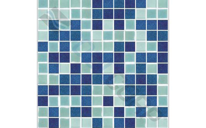 POOL360 | 1.075 SqFt per Sheet Shell Fog Navy Blue Pool Tile