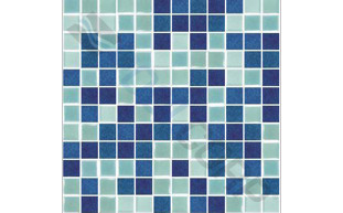 POOL360 | 1.075 SqFt per Sheet Shell Fog Navy Blue Pool Tile