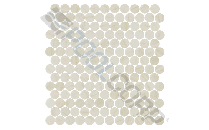 POOL360 | 1" x 1" Beach Entry Sand Round Pool Tile